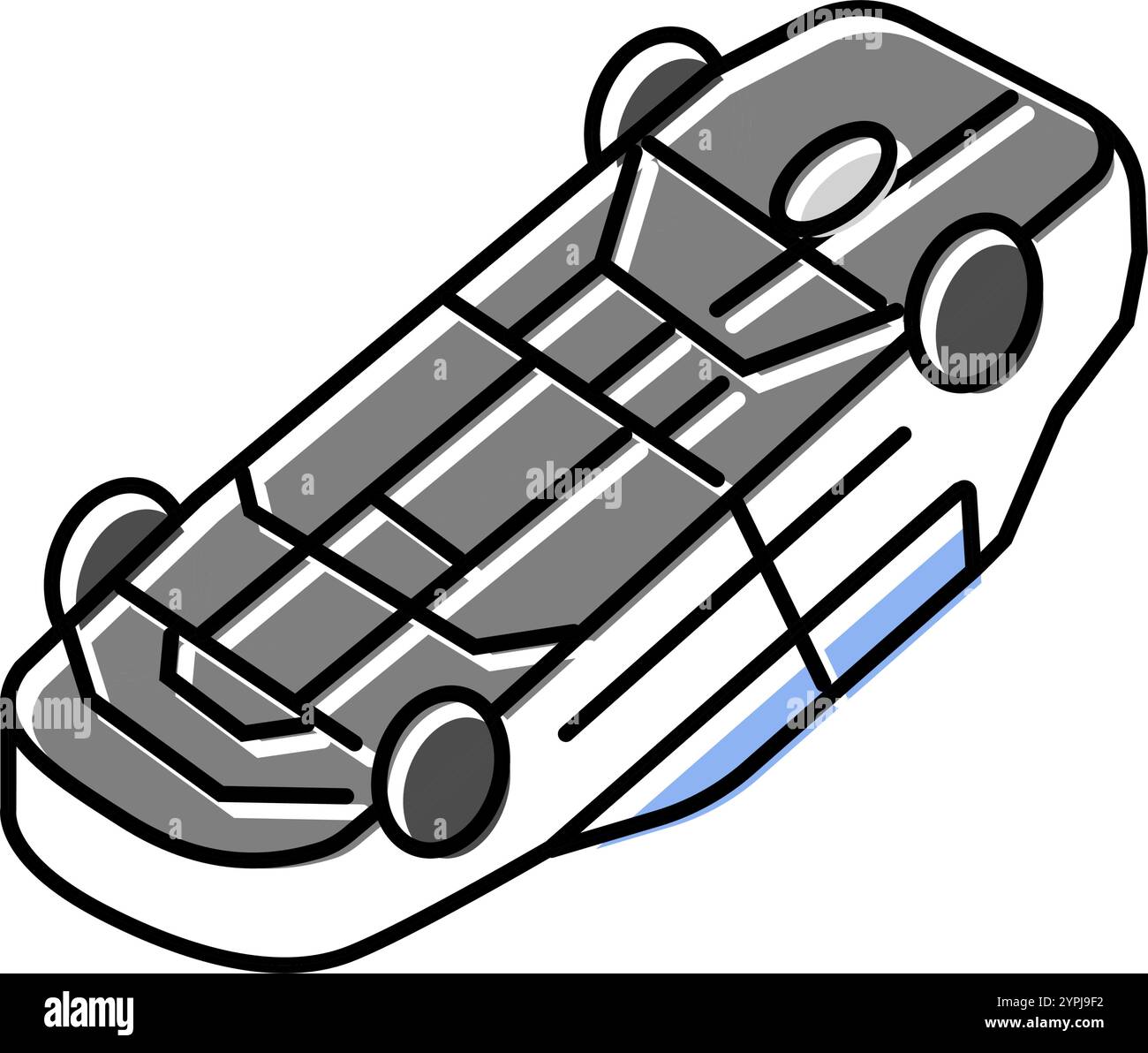 upside down car modern color icon vector illustration Stock Vector ...