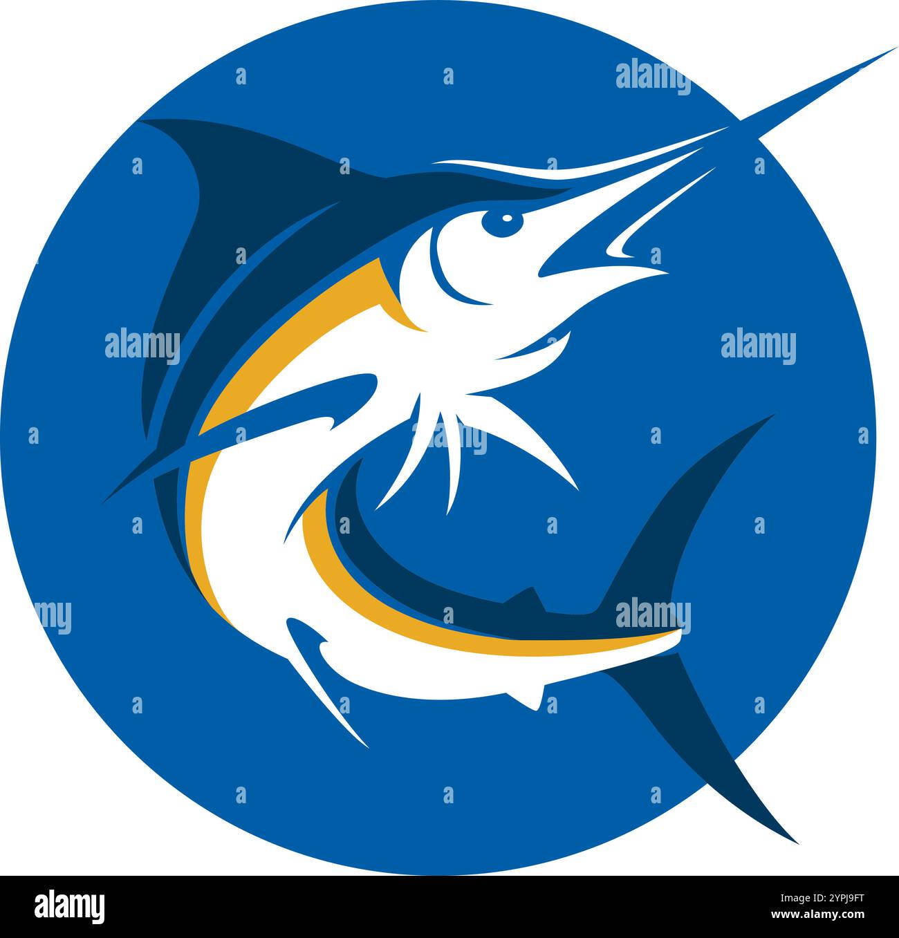 Marlin vector logo design template Stock Vector Images - Alamy