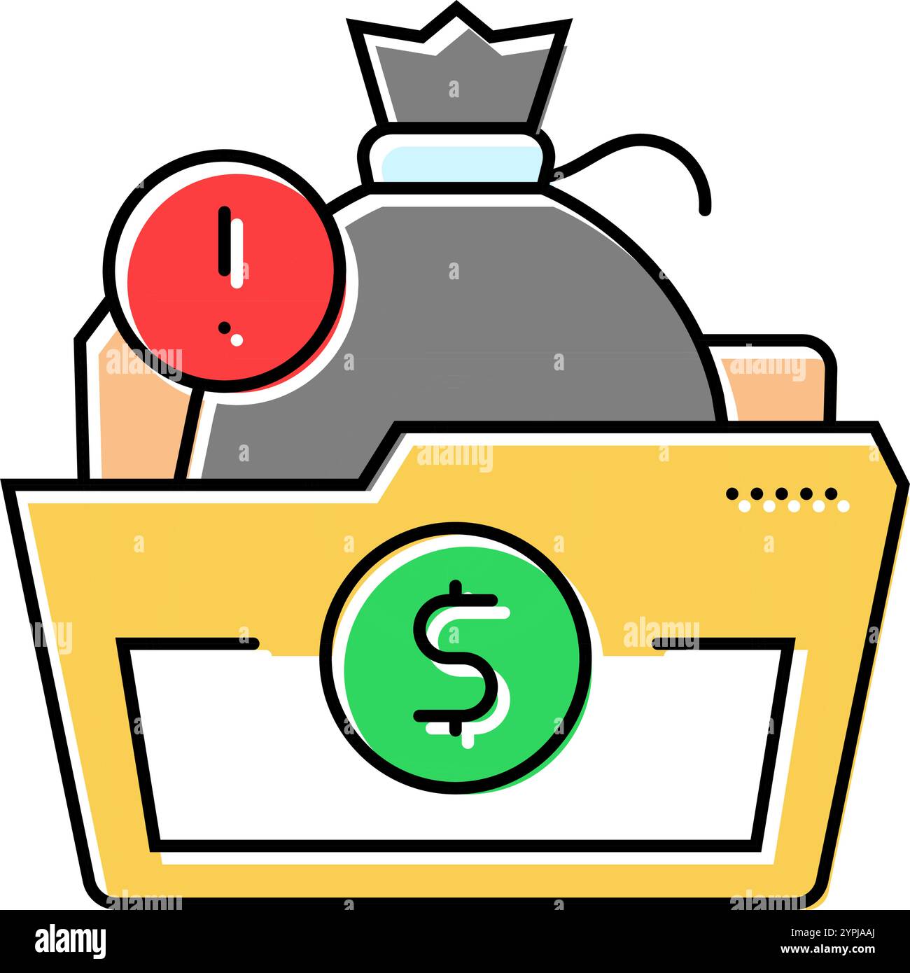 slush fund money business cash color icon vector illustration Stock ...