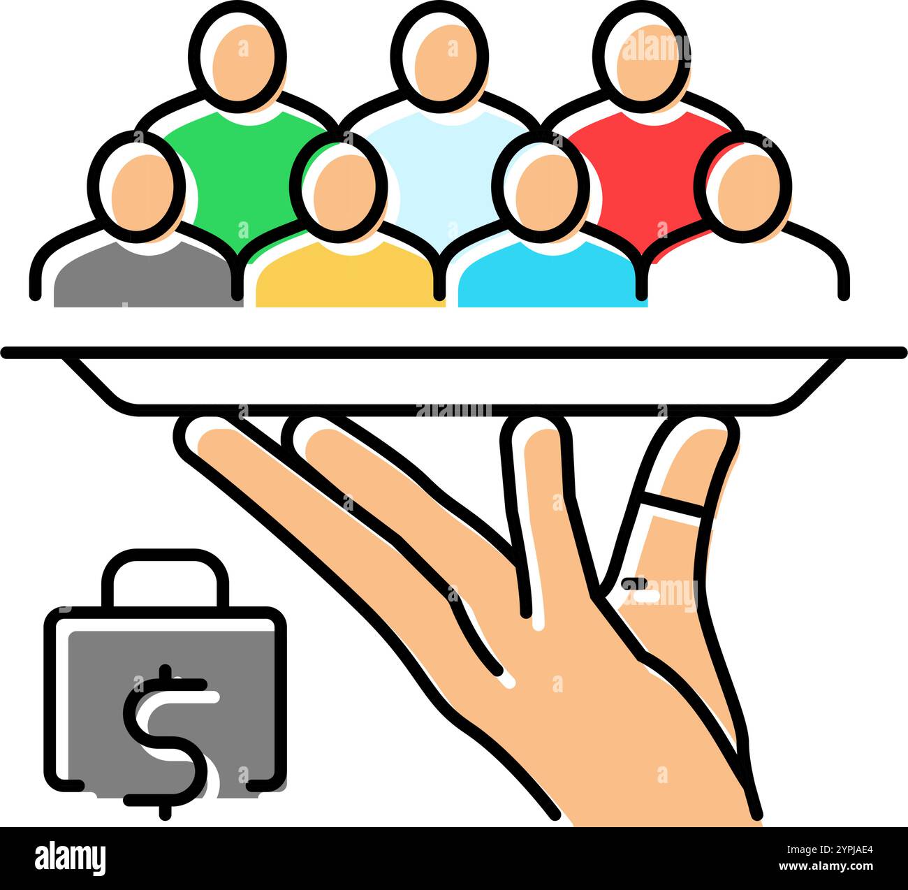 illicit enrichment money business cash color icon vector illustration ...