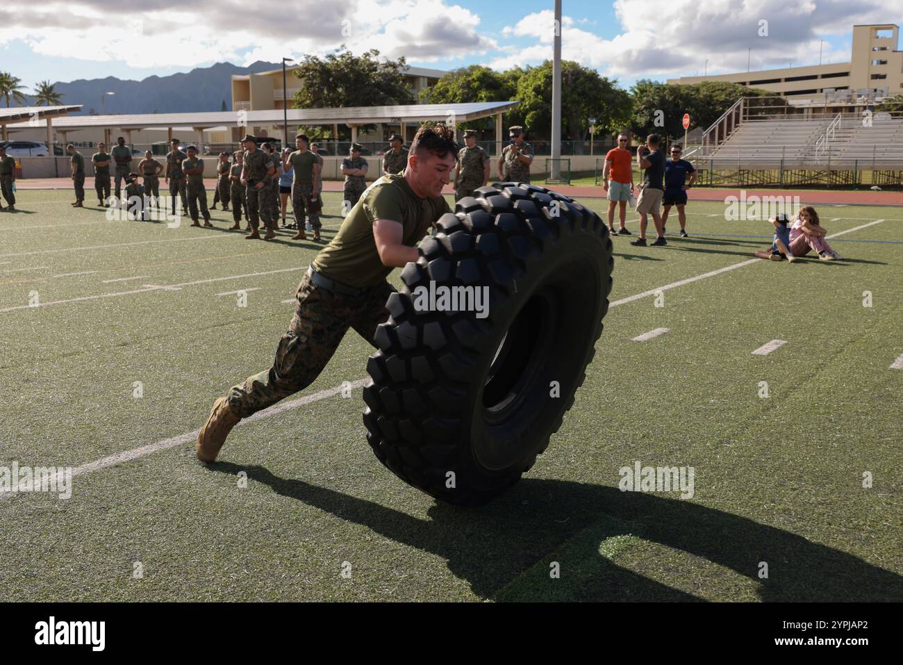 A U.S. Marine with Headquarters Battalion (HQBN), Marine Corps Base ...