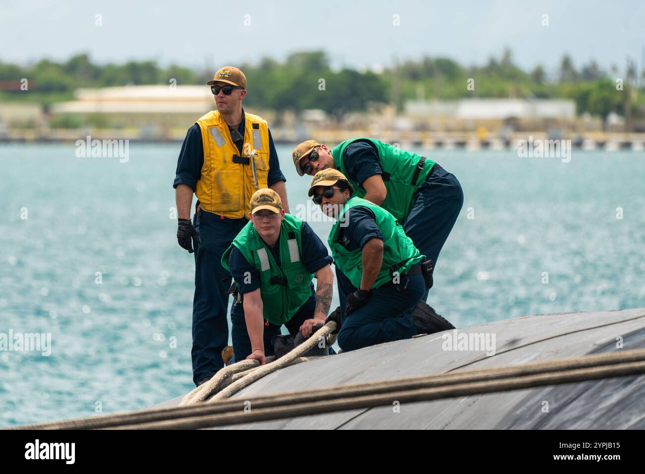 NAVAL BASE GUAM (Nov. 2, 2024) – Sailors assigned to the Ohio-class ...