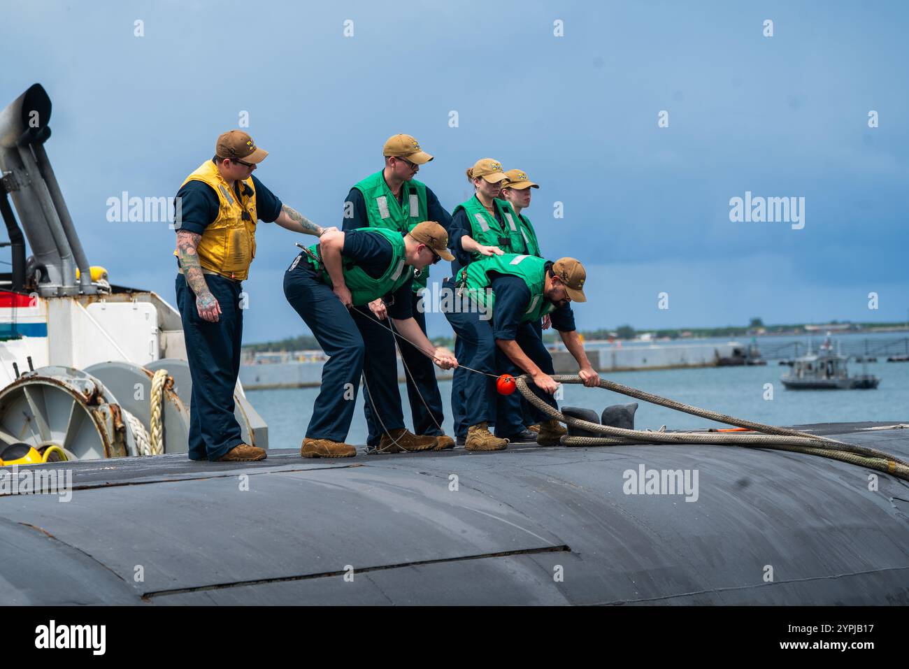 NAVAL BASE GUAM (Nov. 2, 2024) – Sailors assigned to the Ohio-class ...