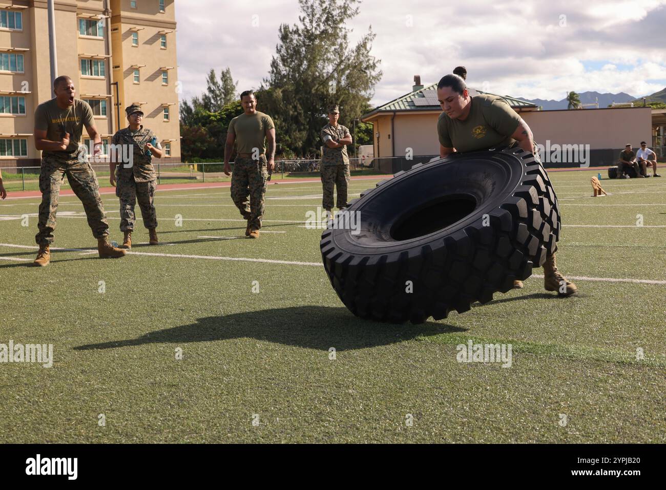 A U.S. Marine with Headquarters Battalion (HQBN), Marine Corps Base ...
