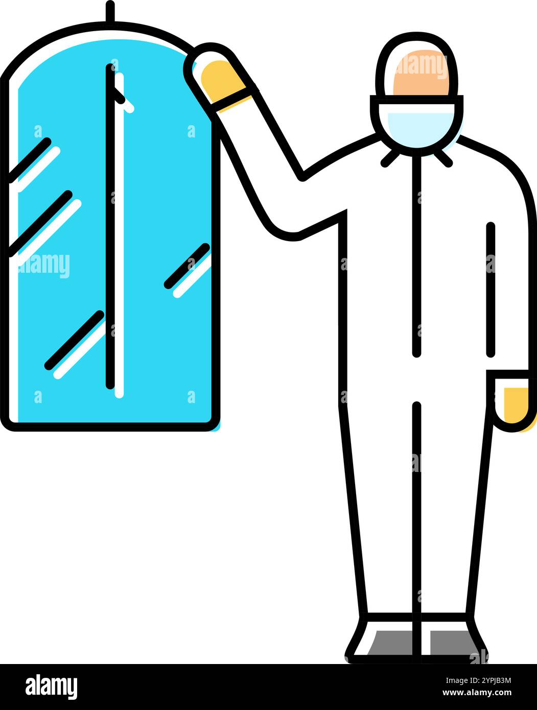 dry cleaner laundry wash color icon vector illustration Stock Vector ...