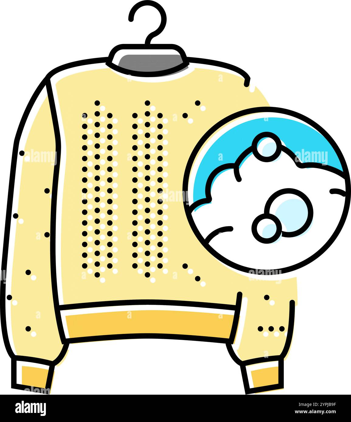 wool cleaning dry laundry wash color icon vector illustration Stock ...
