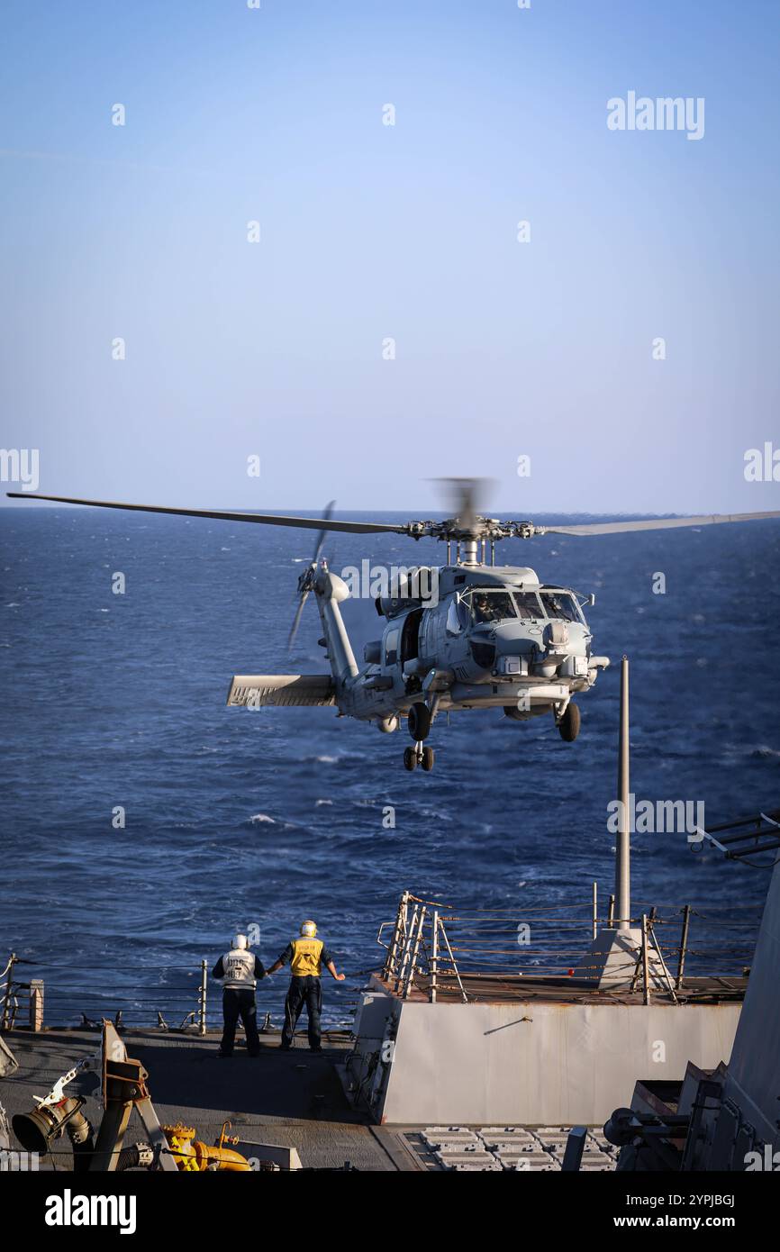 U.S. CENTRAL COMMAND AREA OF RESPONSIBILITY (Nov. 21, 2024) An MH-60R ...