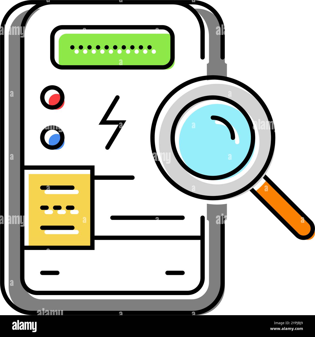 energy consumption analysis color icon vector illustration Stock Vector ...