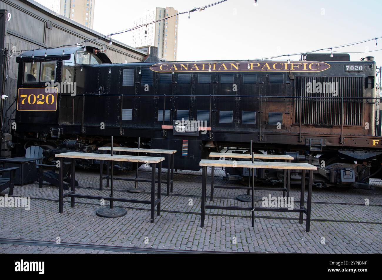 Canadian Pacific 7020 locomotive at Roundhouse Park on Bremner ...