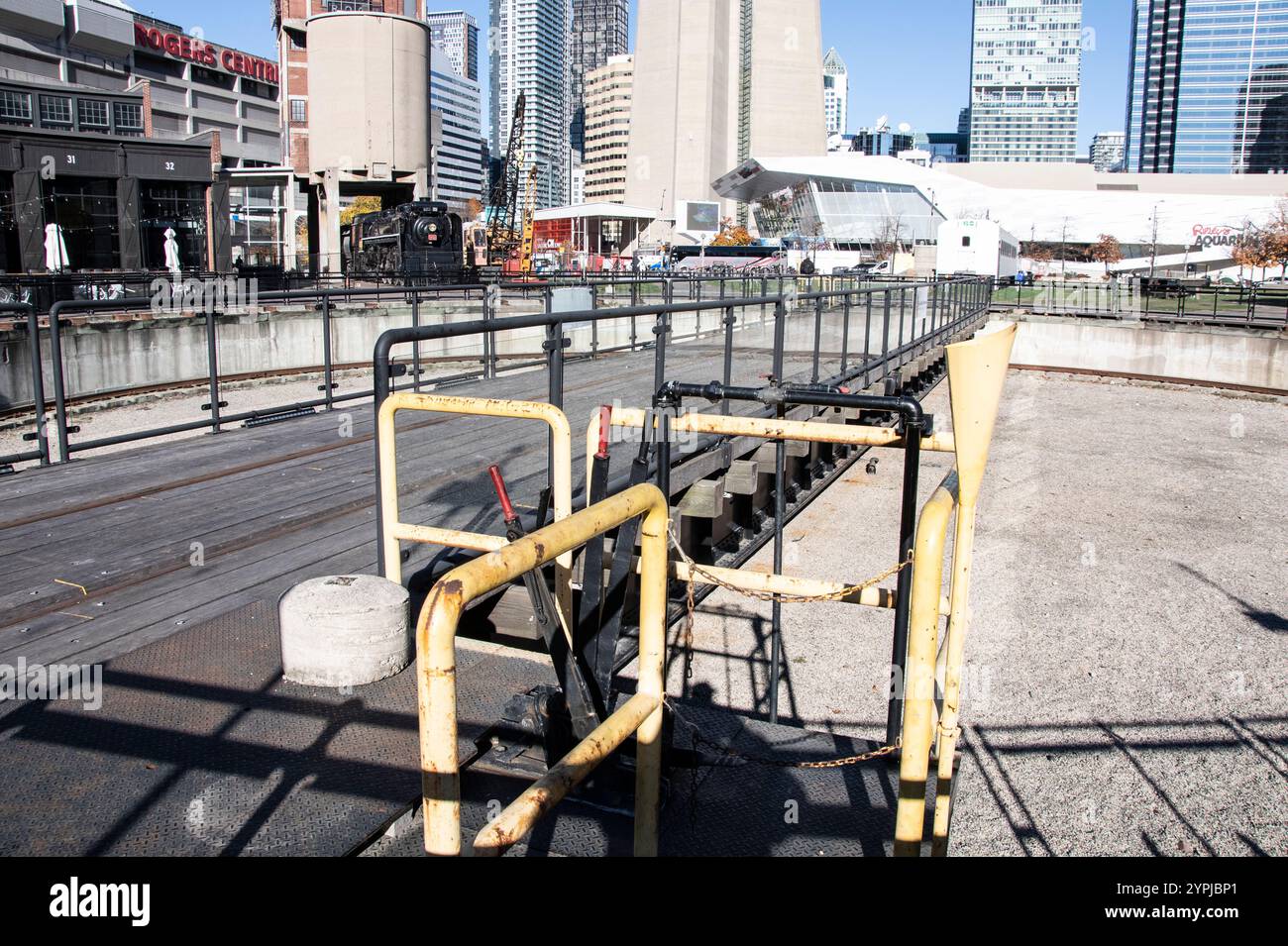 Turntable or wheelhouse at Roundhouse Park on Bremner Boulevard in ...