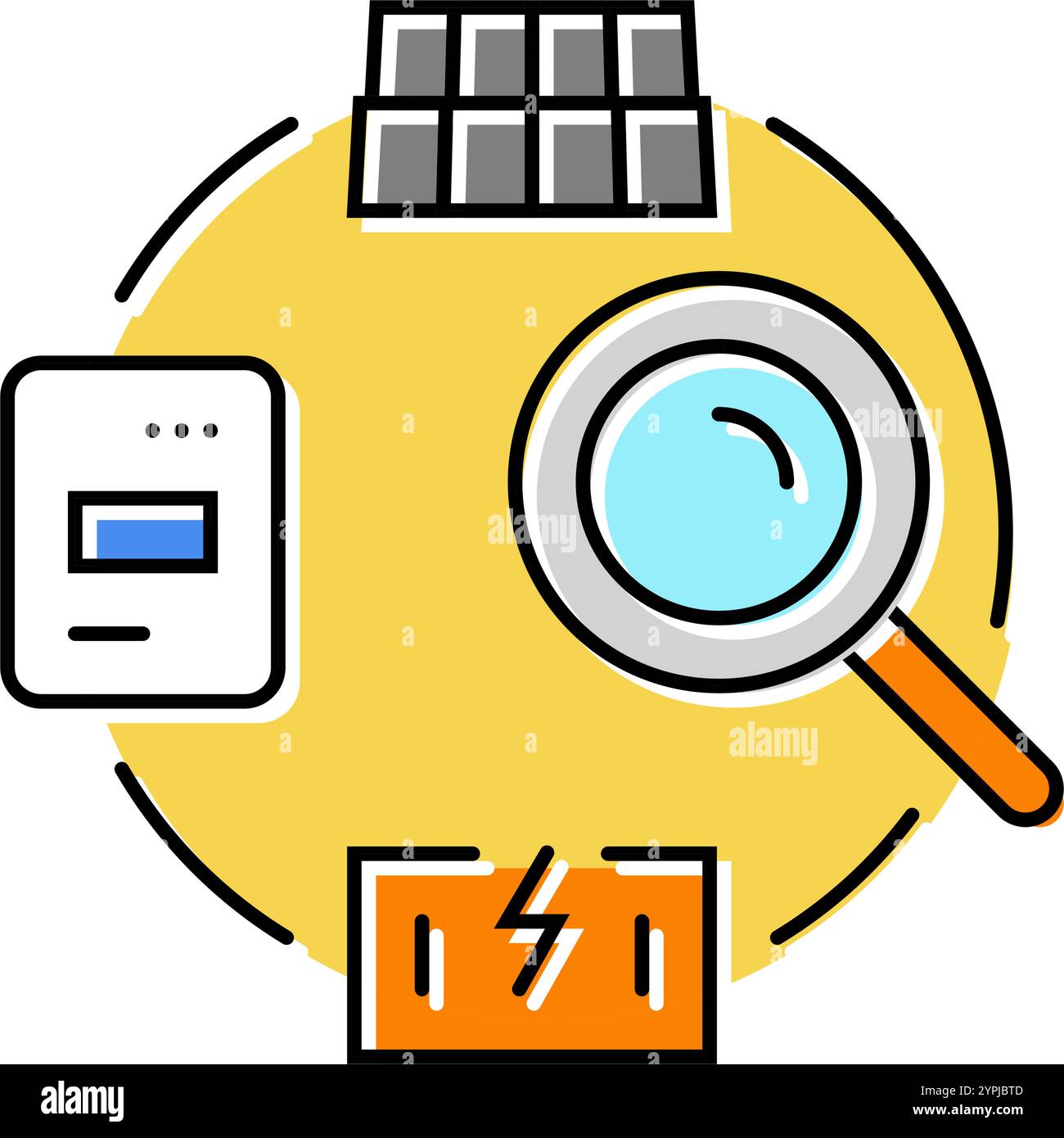 energy modeling audit color icon vector illustration Stock Vector Image ...