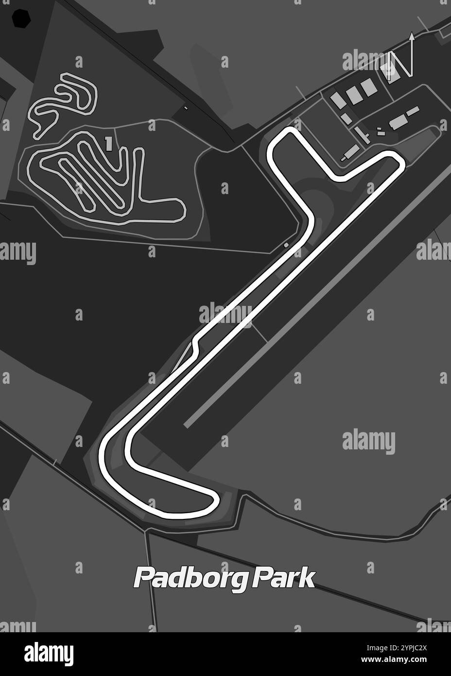 This is a map of the Padborg Park race track, a motorsport facility ...