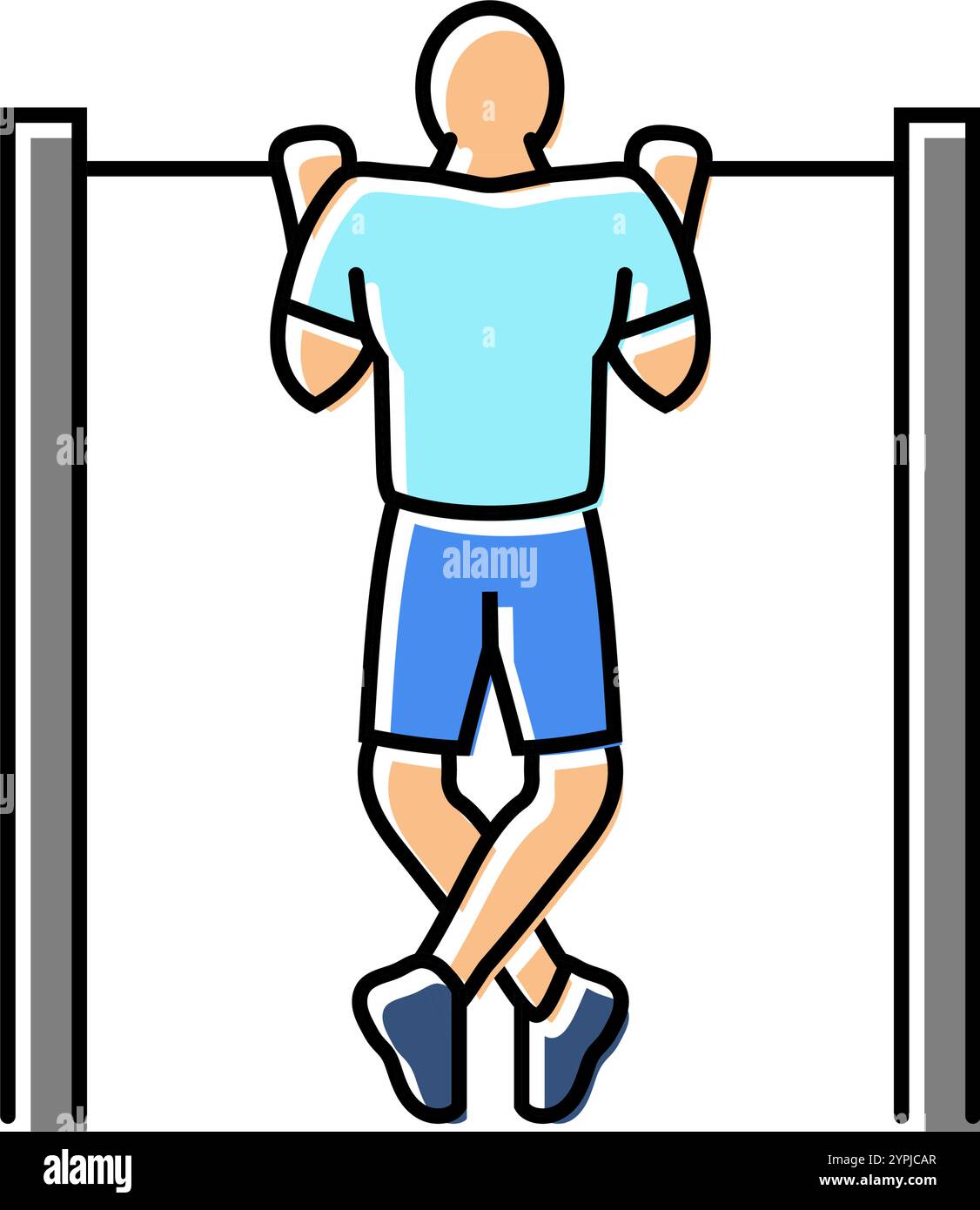 upright rows arm fitness exercise color icon vector illustration Stock ...