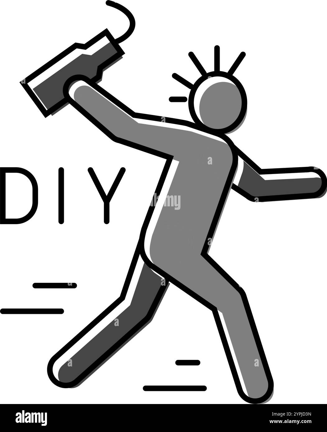 diy do it yourself subculture style color icon vector illustration ...