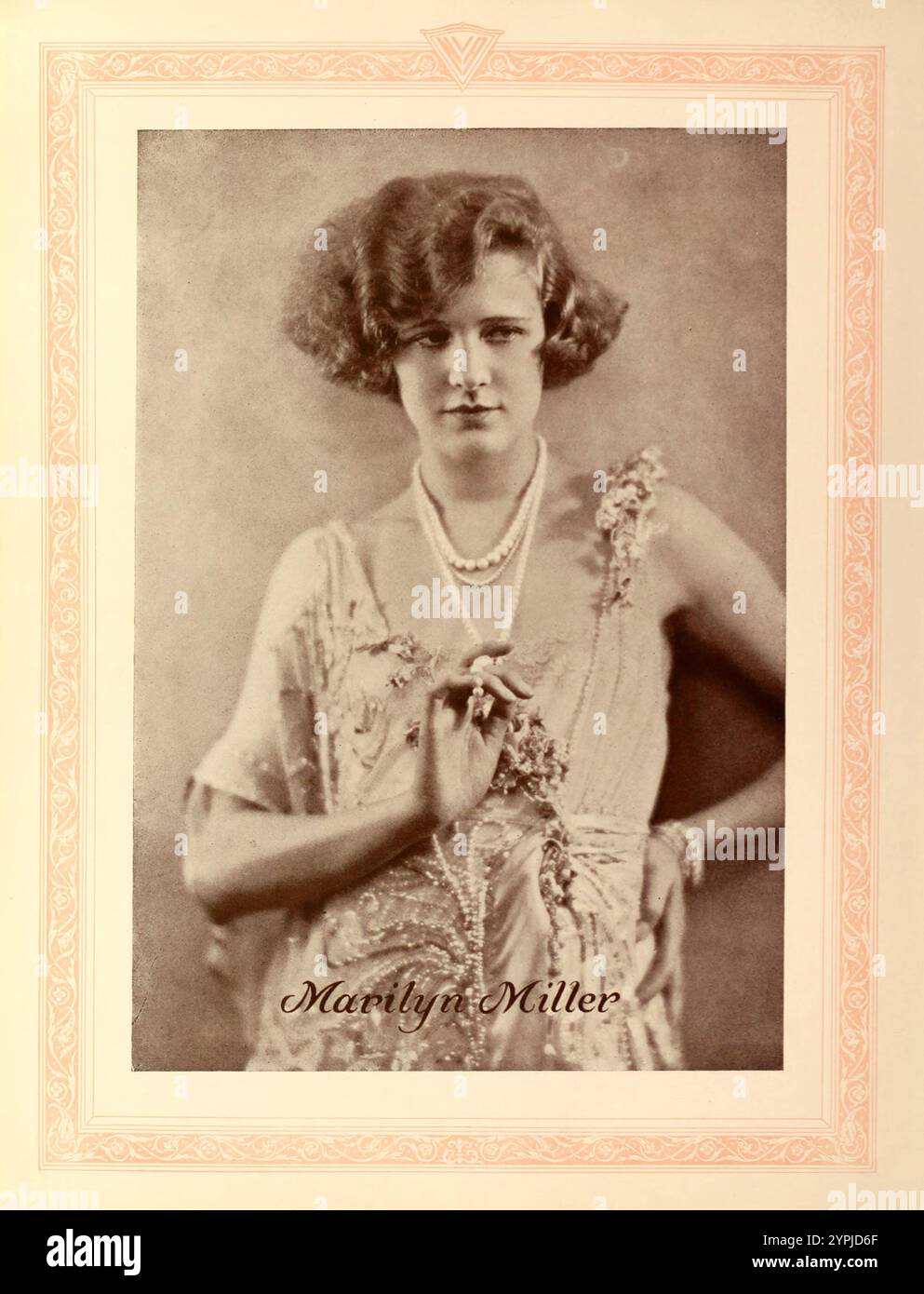 American Actress Marilyn Miller . Vintage Archive Souvenir Portrait, 1923 from the National ...