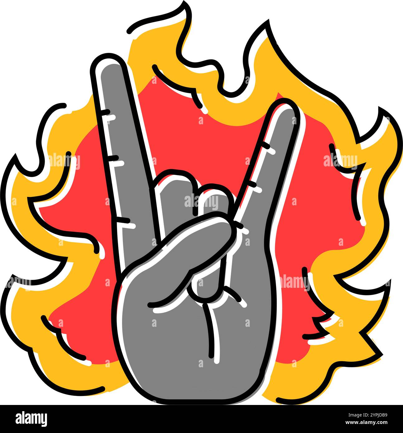 hardcore punk subculture style color icon vector illustration Stock ...