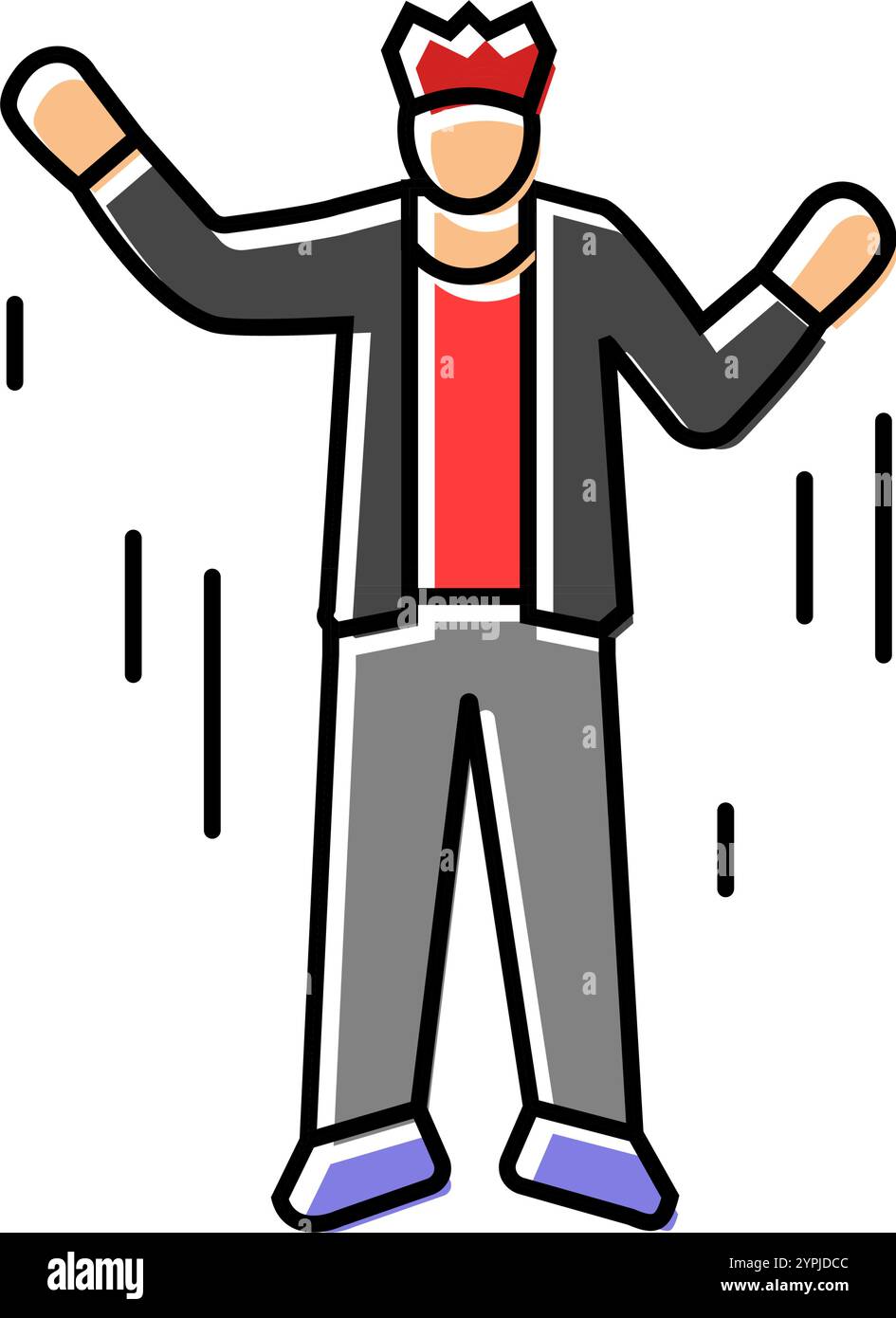 pogo dance subculture style color icon vector illustration Stock Vector ...