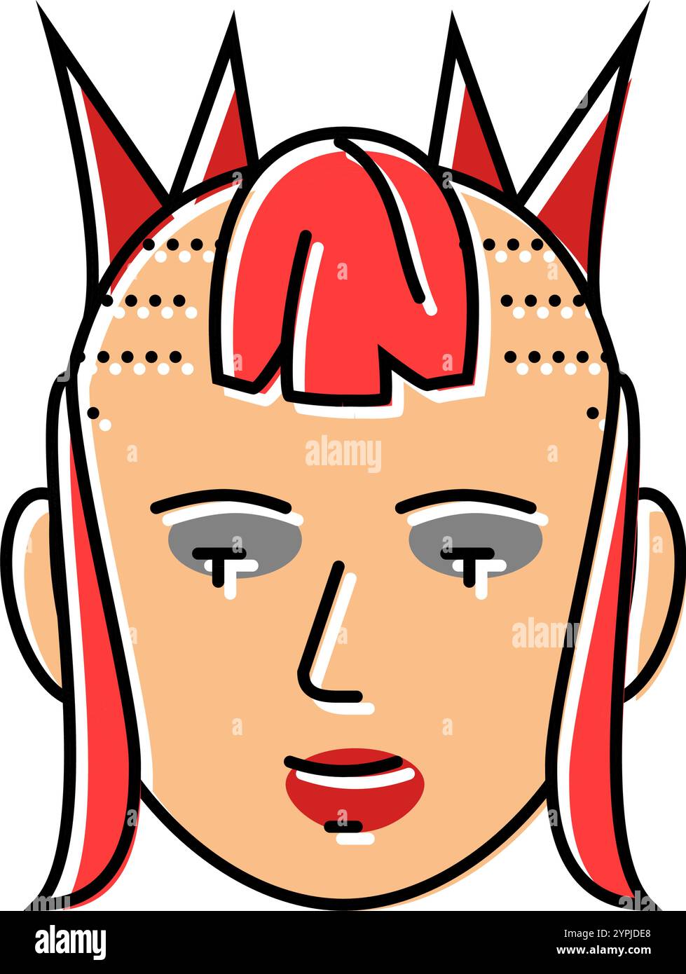 man punk subculture style color icon vector illustration Stock Vector ...