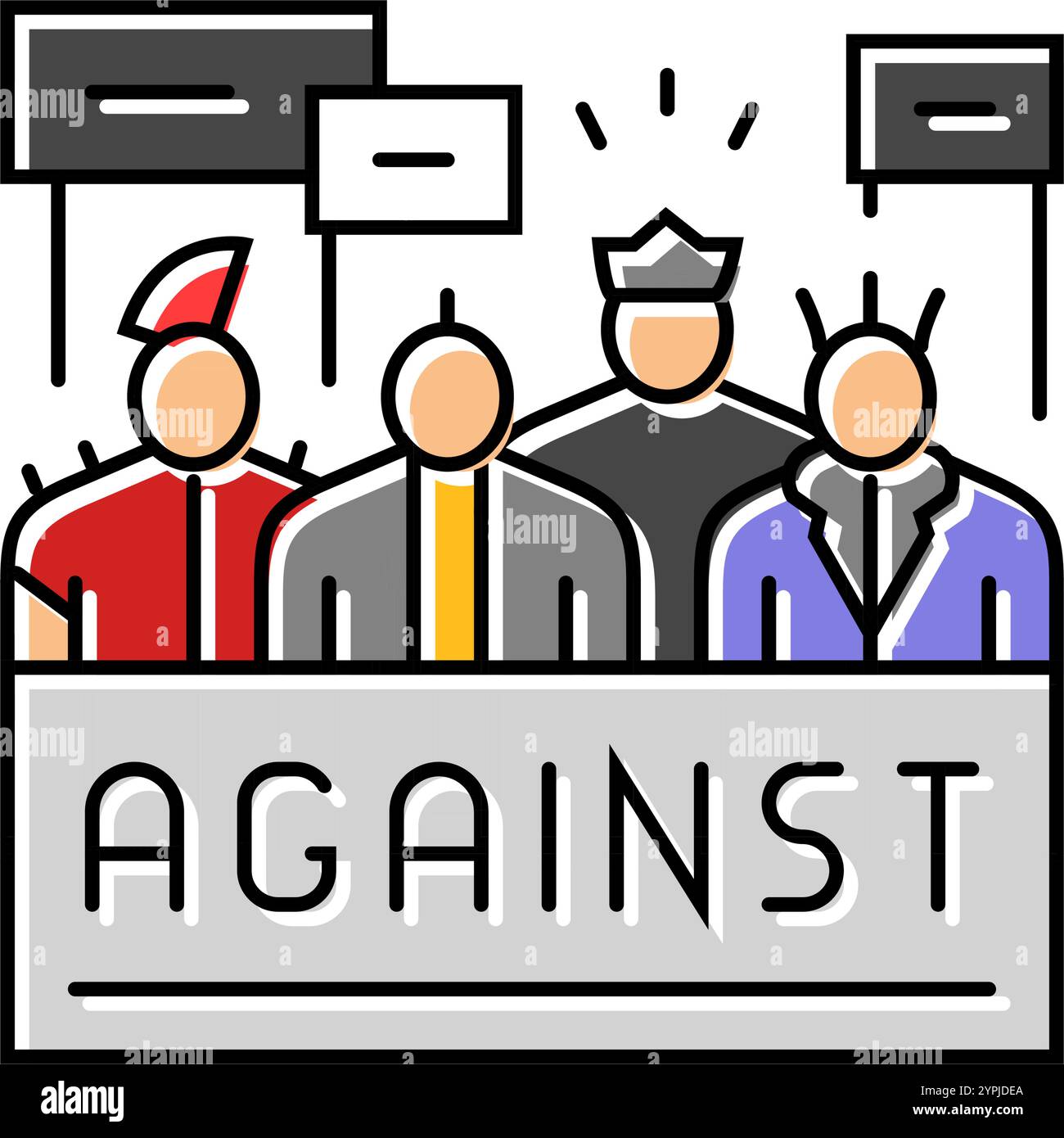 punk activism subculture style color icon vector illustration Stock ...
