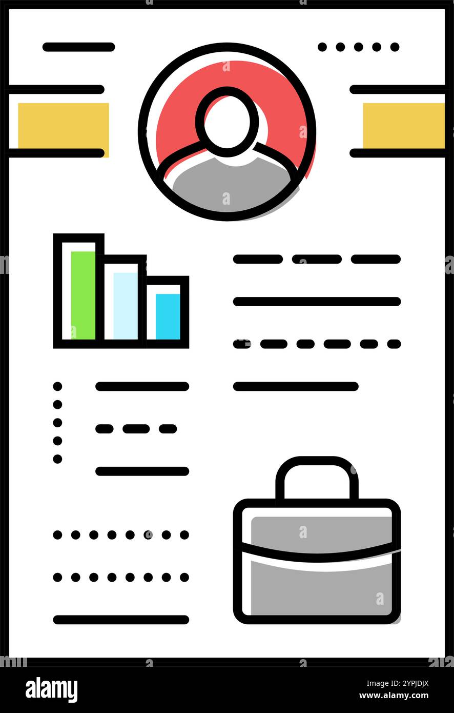 candidate persona recruitment business work job color icon vector ...