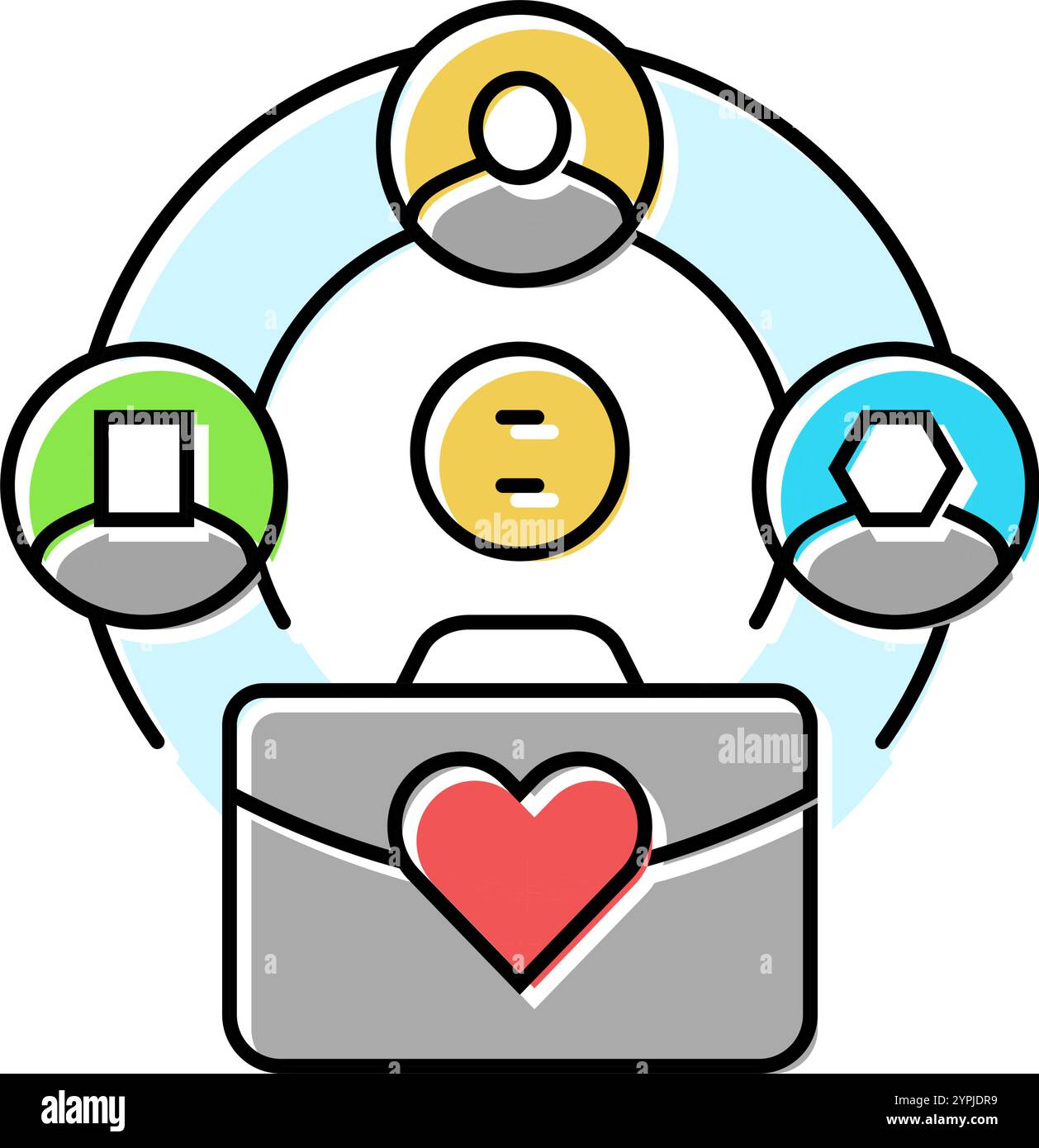 diversity equity inclusion color icon vector illustration Stock Vector ...