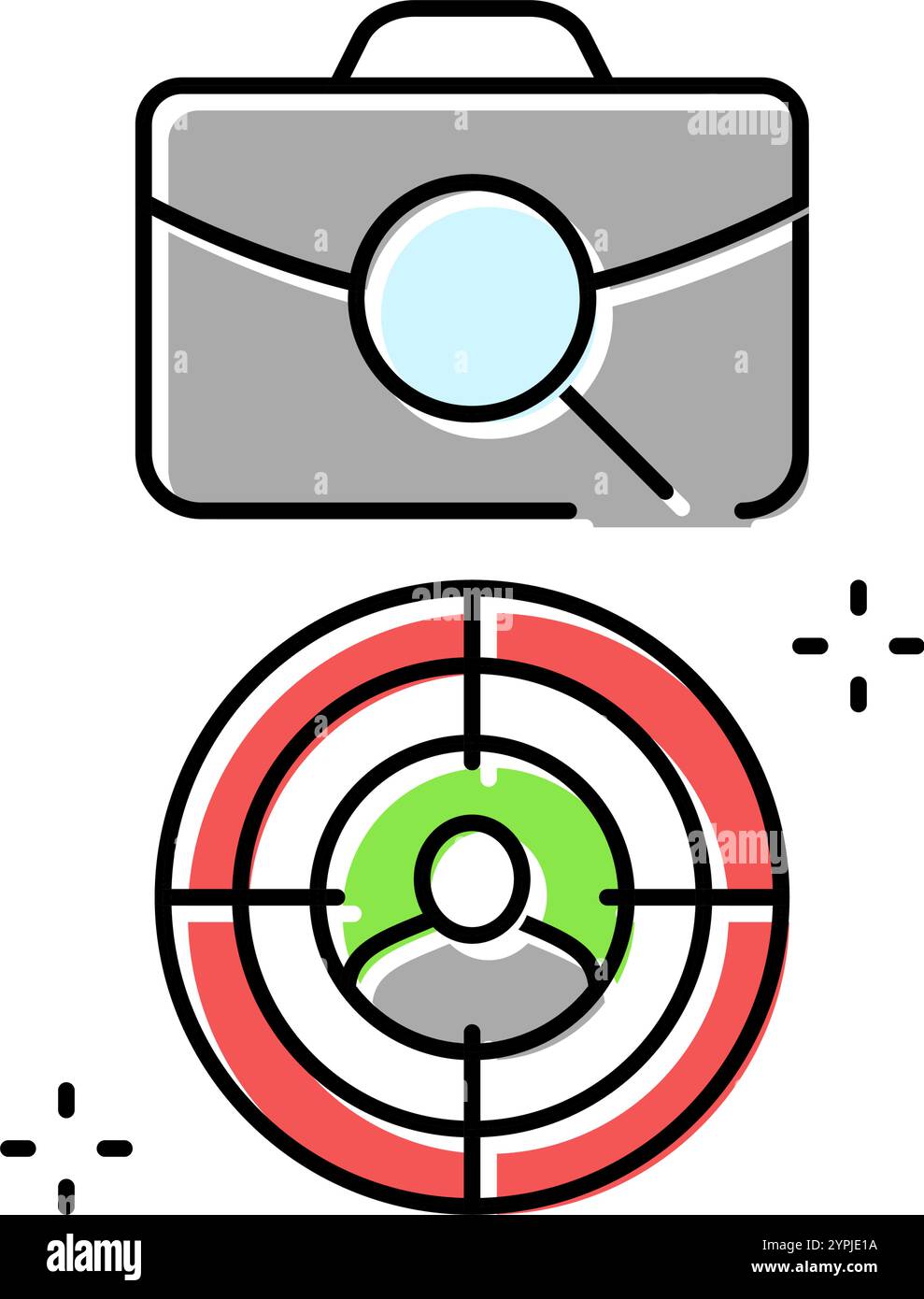candidate journey mapping recruitment business color icon vector ...