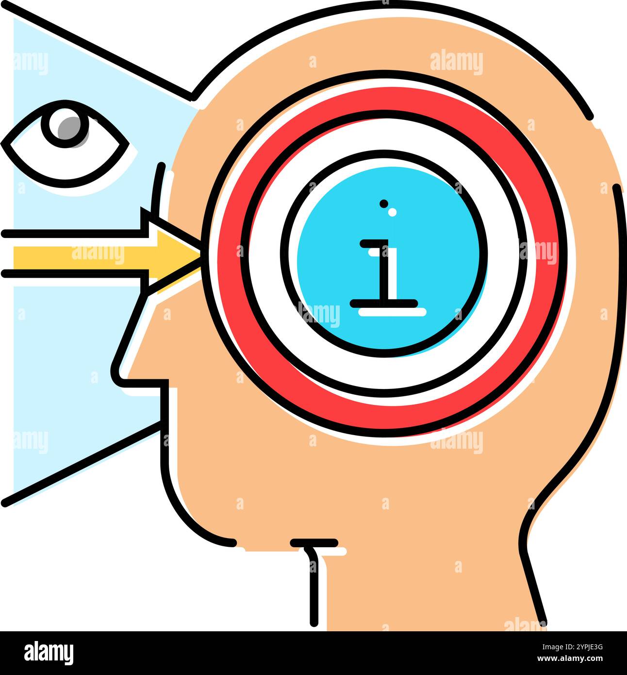 perception consumer behavior color icon vector illustration Stock ...