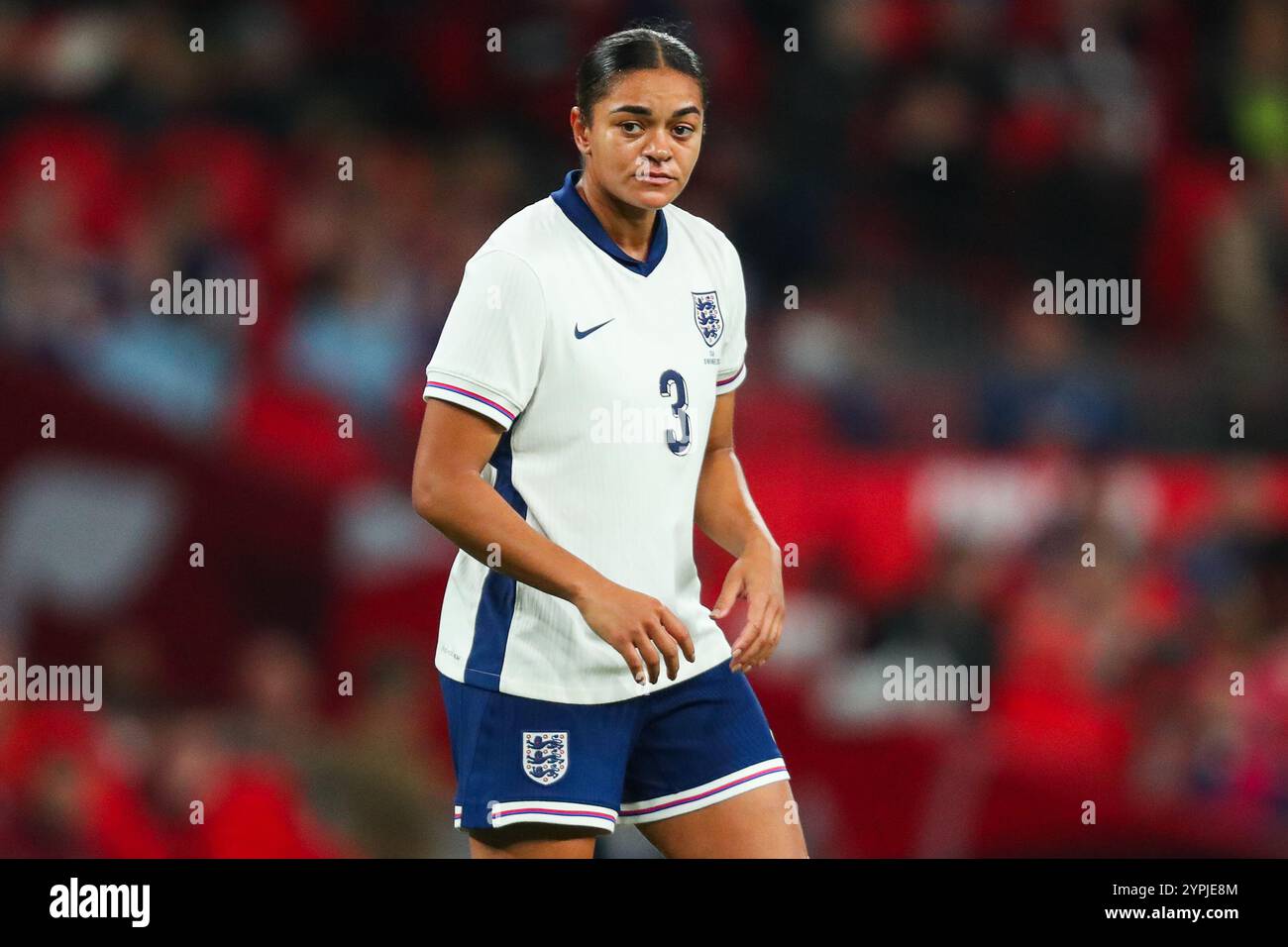Jess Carter of England looks on during the Women's International ...