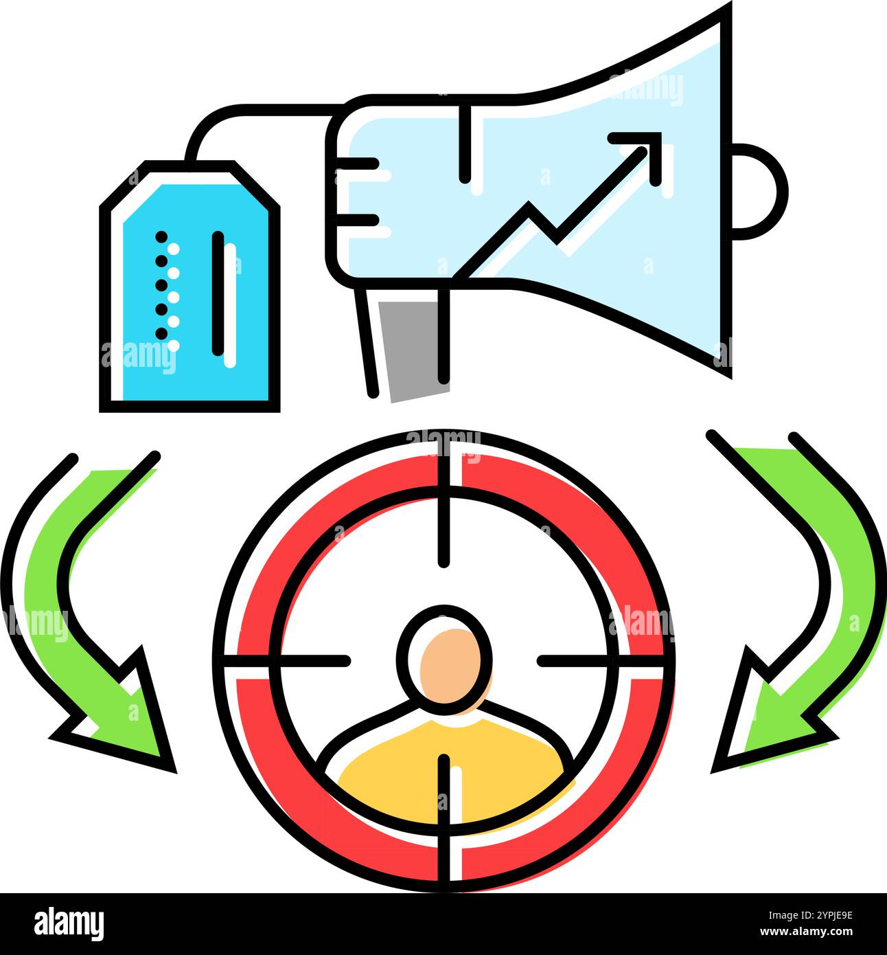 reference groups consumer behavior color icon vector illustration Stock ...