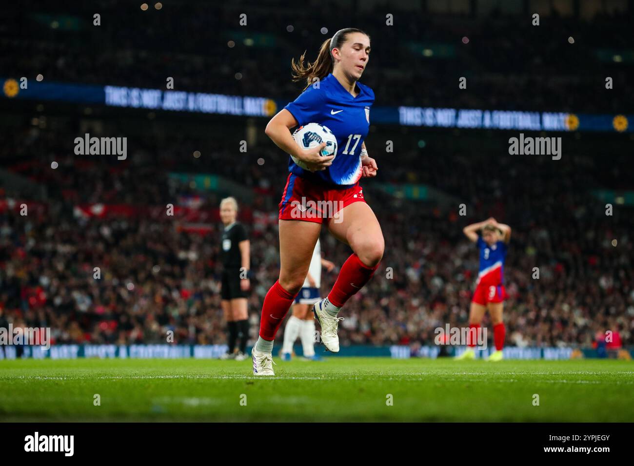 Sam Coffey of United States in action during the Women's International ...