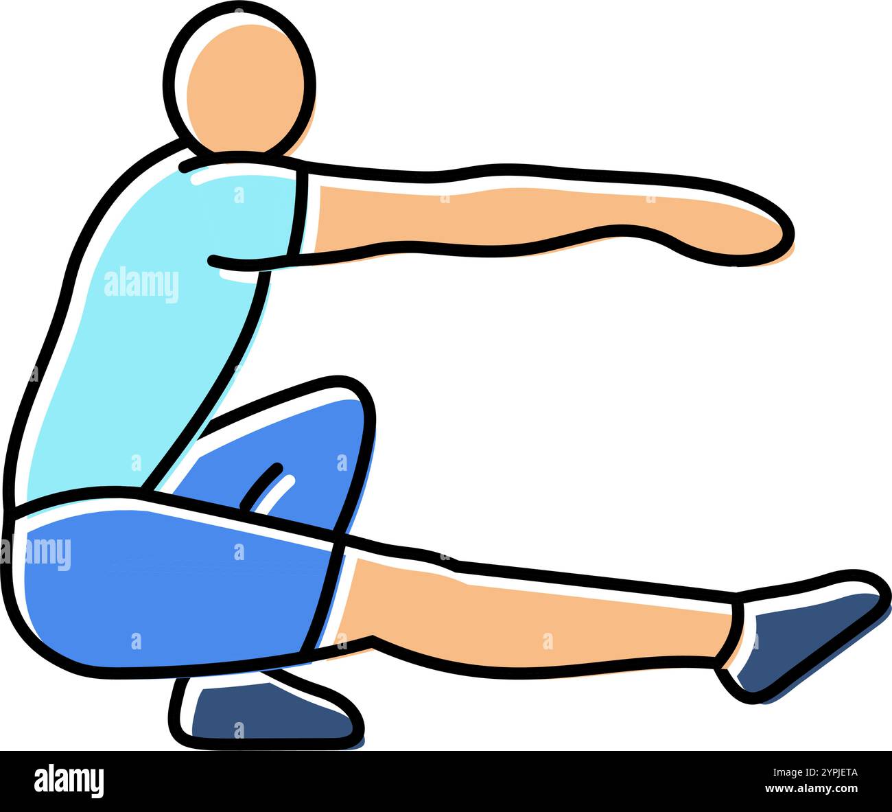 pistol squats fitness exercise leg color icon vector illustration Stock ...