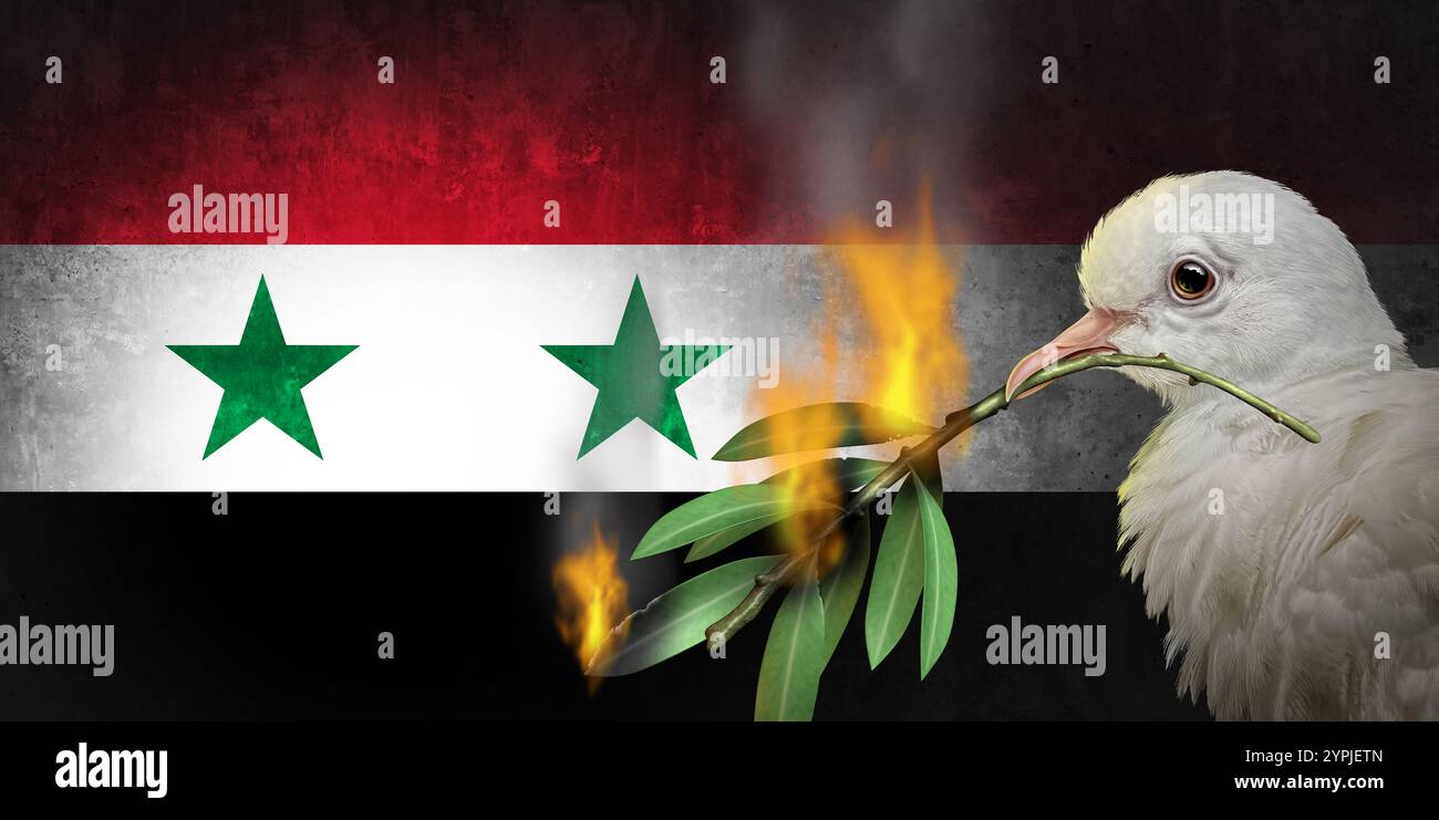 Syria Crisis civil war as a Middle East conflict in Damascus Aleppo ...