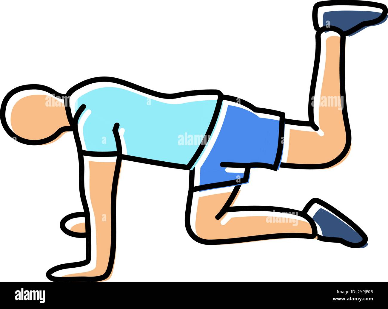 curtsy lunges fitness exercise leg color icon vector illustration Stock ...