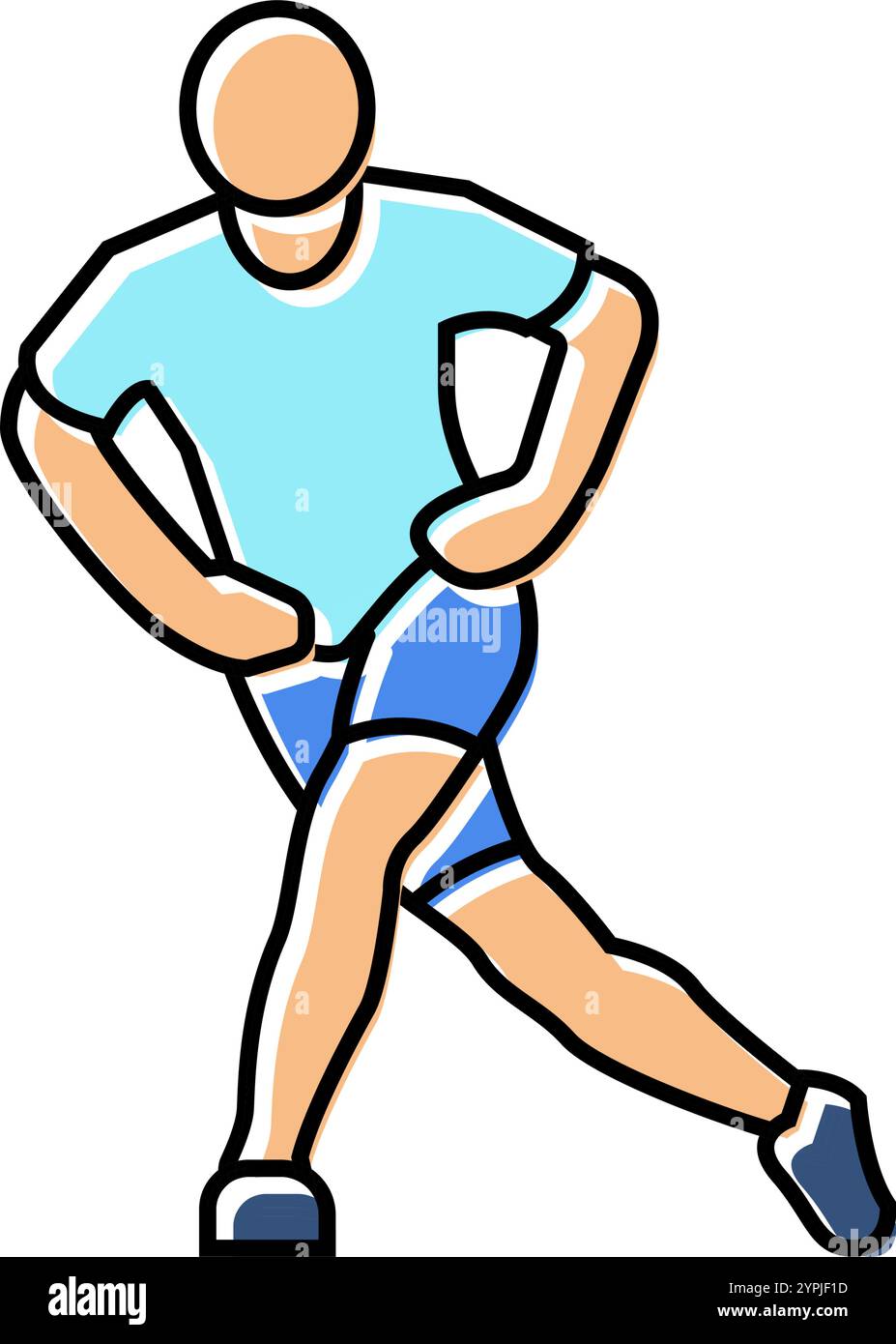jump squats fitness exercise leg color icon vector illustration Stock ...
