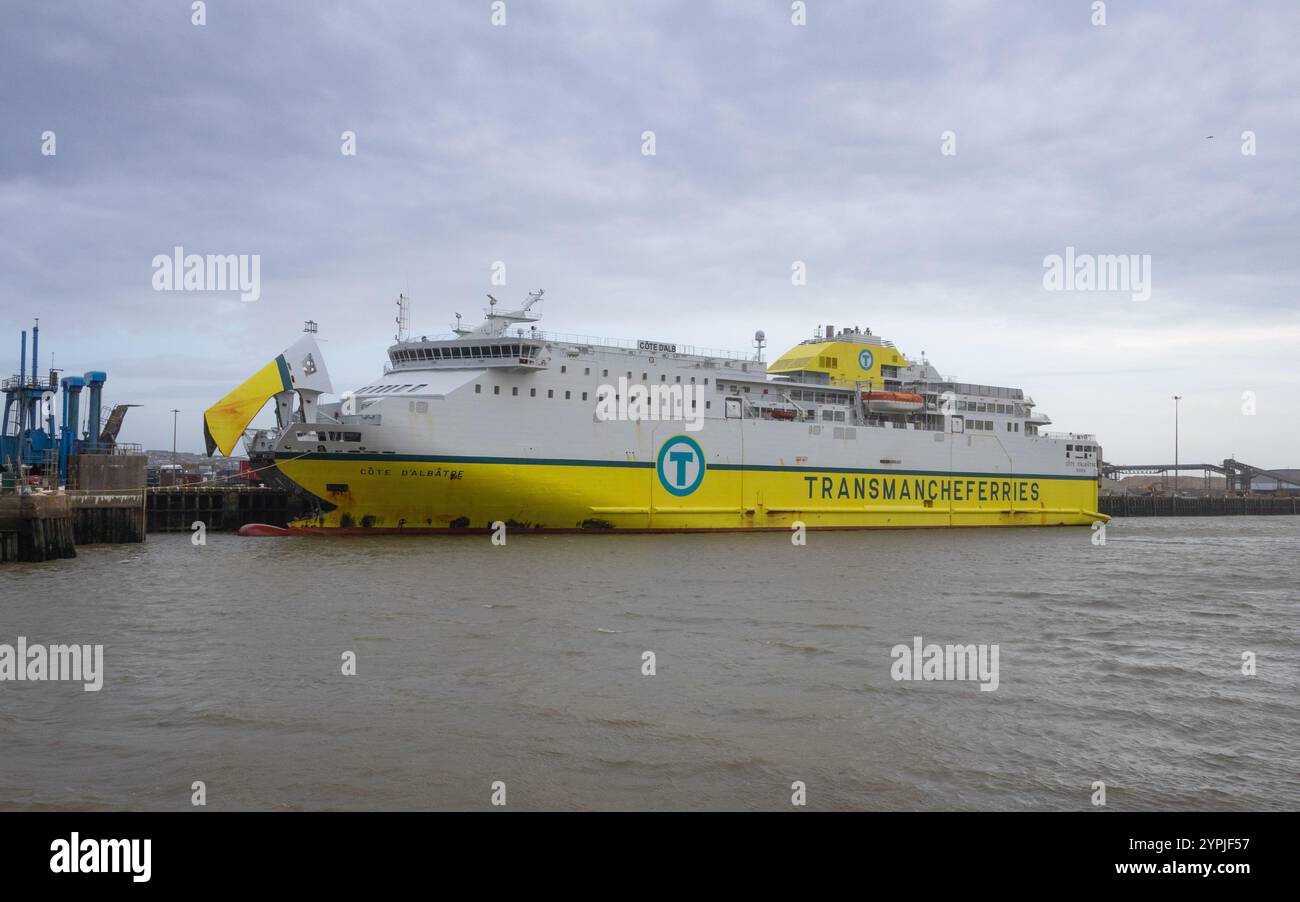Transmanche Ferry at Newhaven Harbour Stock Photo - Alamy