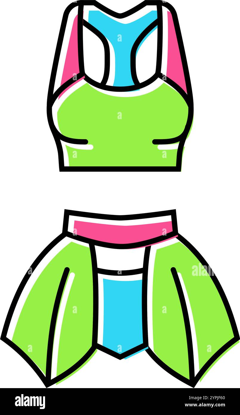 neon clothing rave retro color icon vector illustration Stock Vector ...