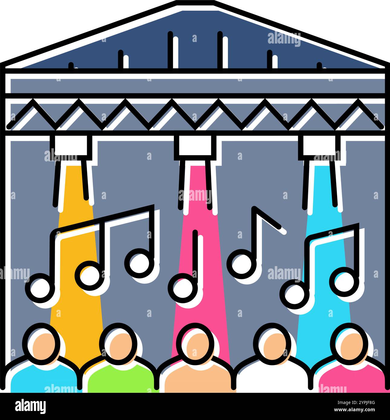 warehouse rave retro color icon vector illustration Stock Vector Image ...