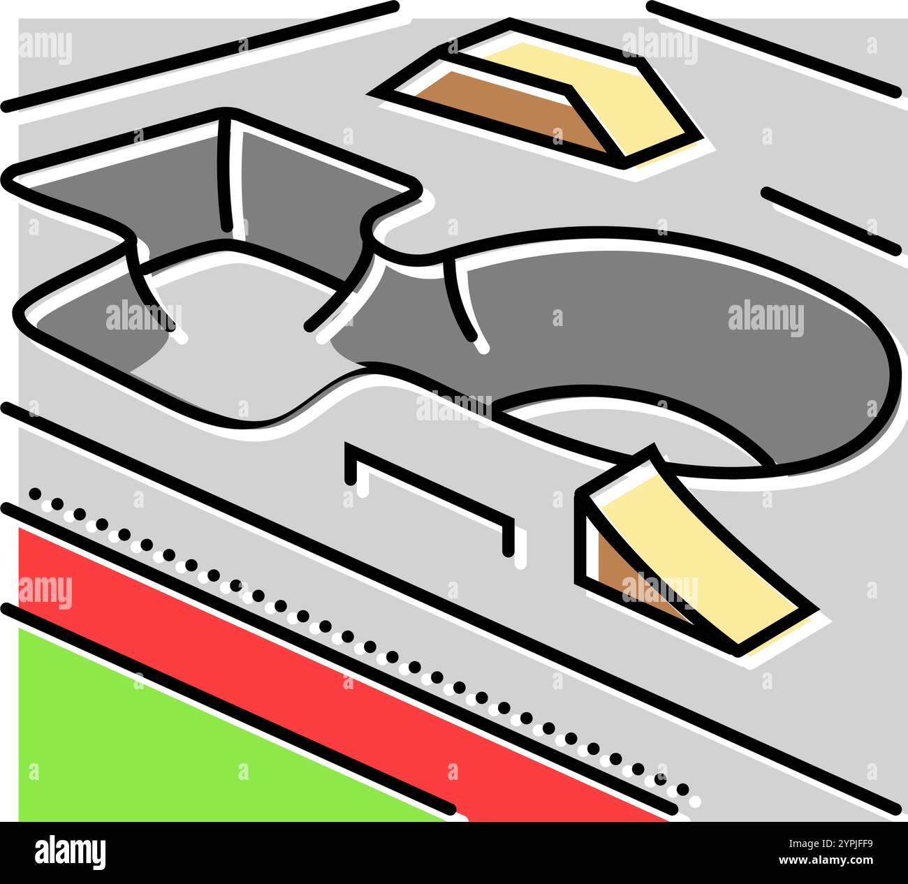 skatepark skate sport color icon vector illustration Stock Vector Image ...