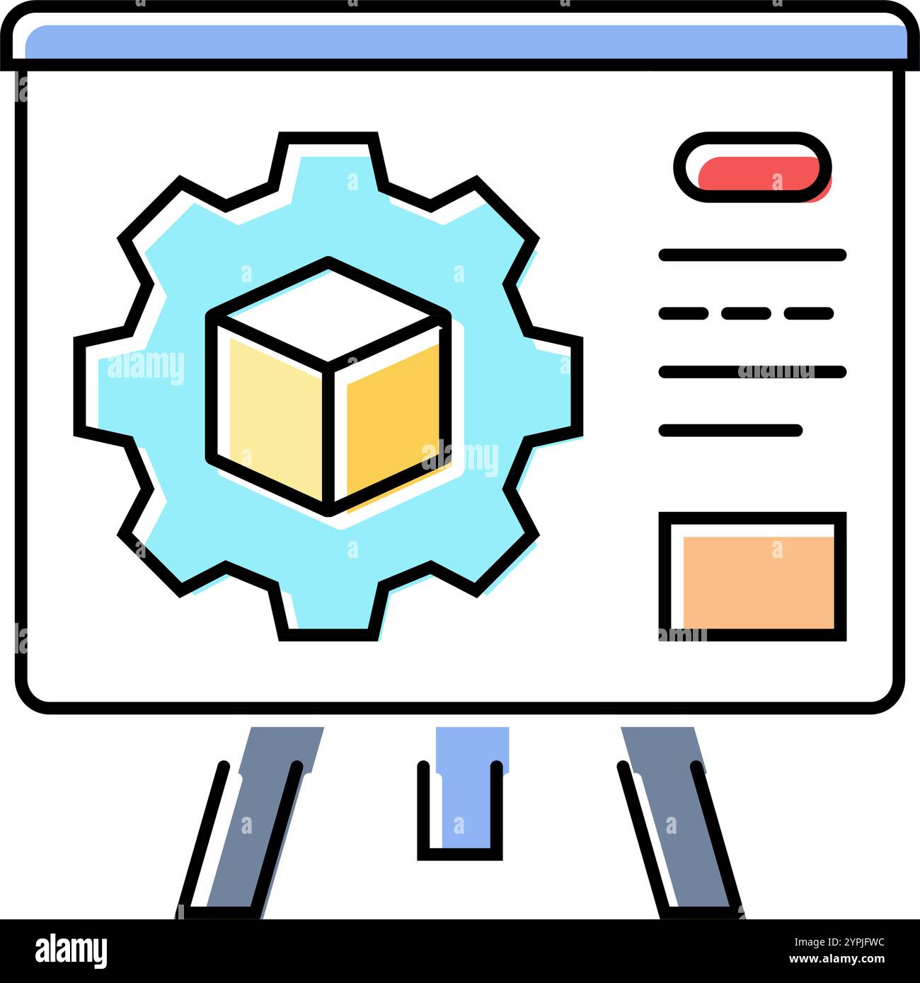 product training technical sales engineer color icon vector ...