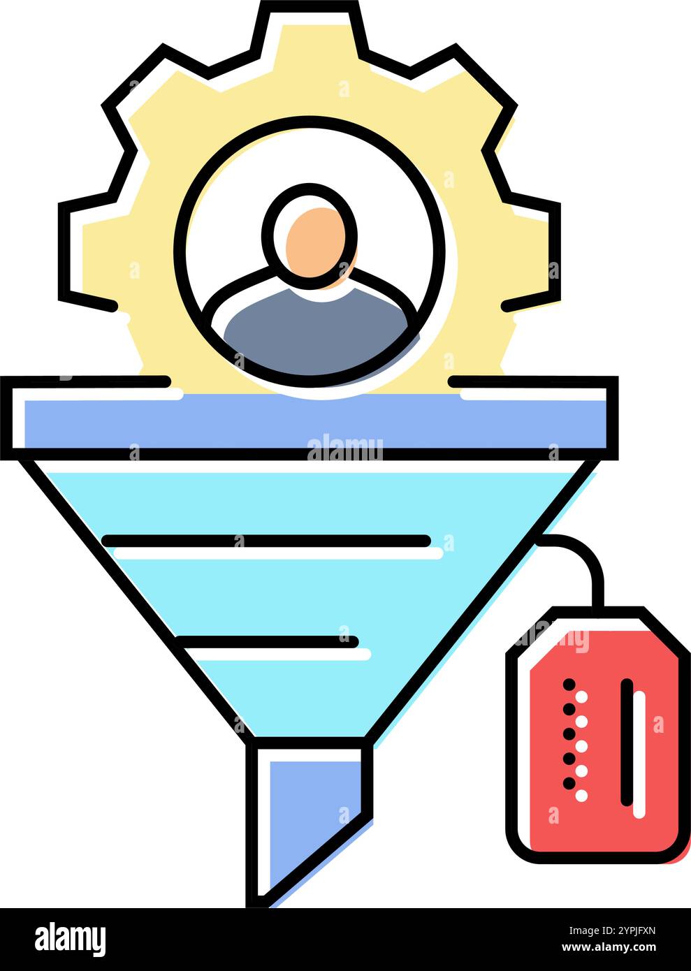 lead nurturing technical sales engineer color icon vector illustration ...