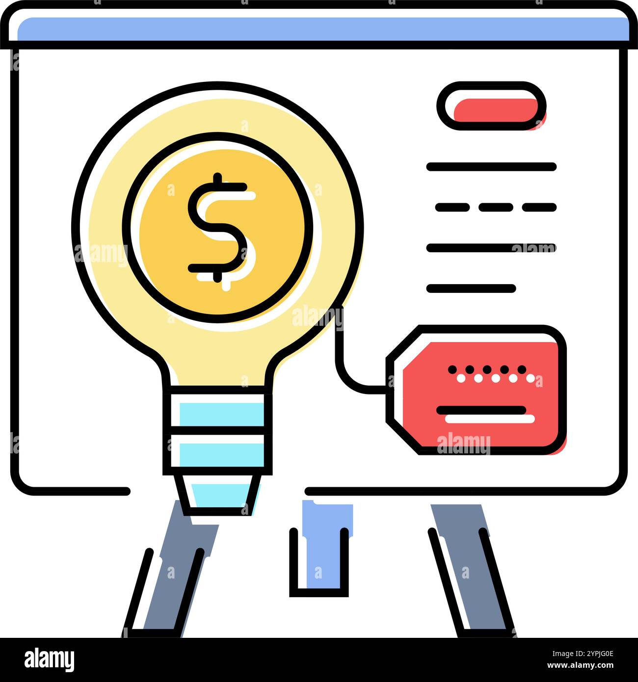 pitch technical sales engineer color icon vector illustration Stock ...