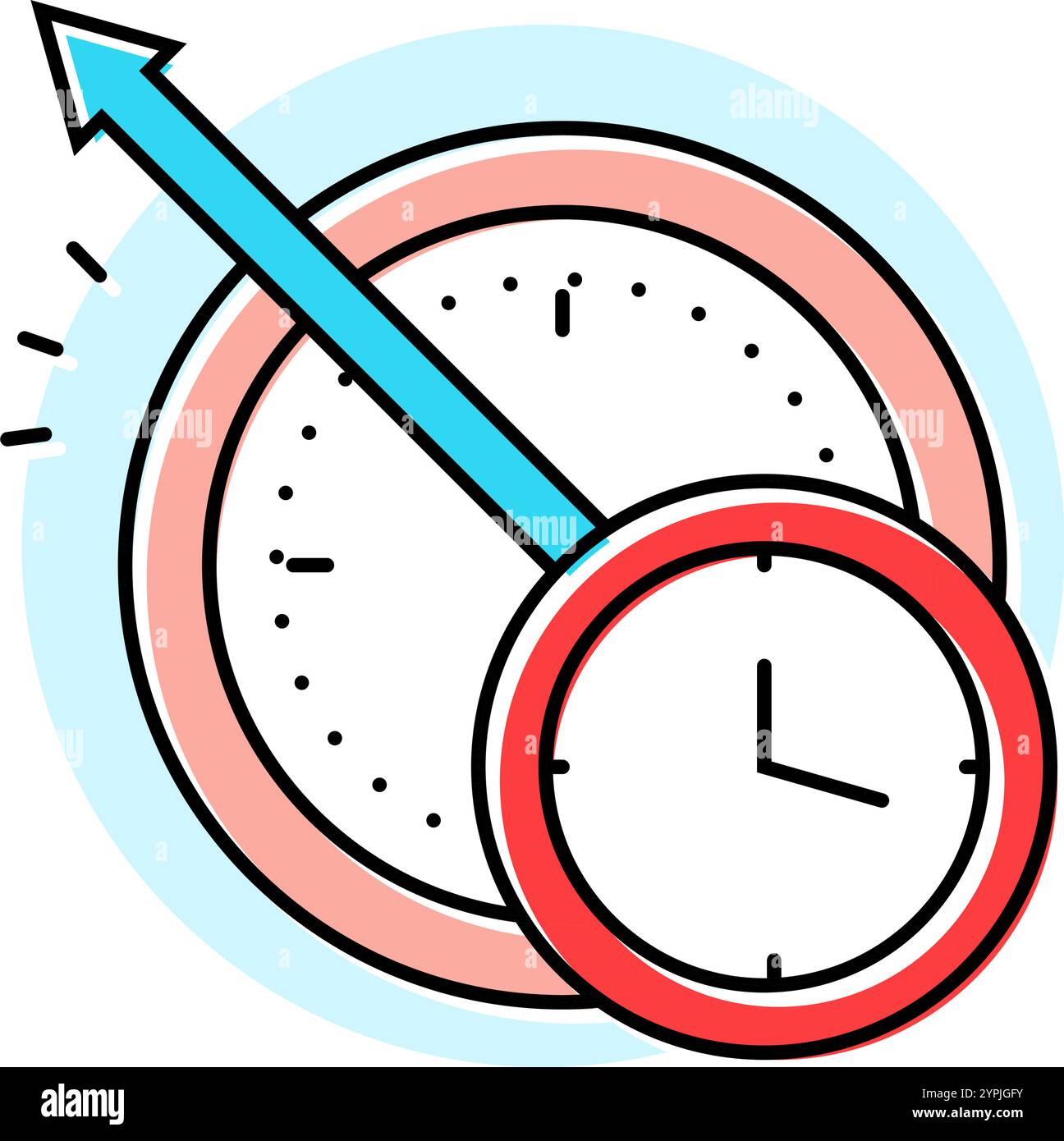 time travel unsolved mystery color icon vector illustration Stock ...