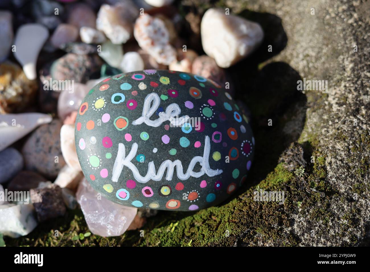 Be kind kindness rock message Stock Photo - Alamy