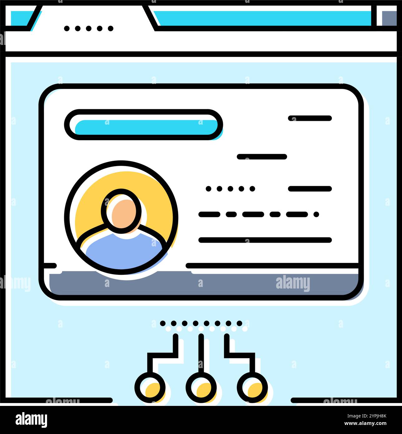 moderator control virtual conference color icon vector illustration ...