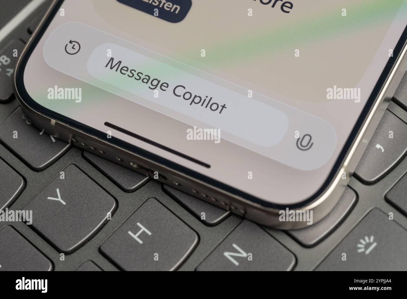 New York, USA - November 26, 2024: Copilot AI menu with text bar on ...