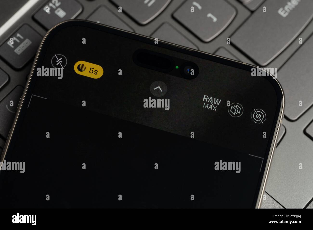 New York, USA - November 26, 2024: Iphone camera menu on screen in ...