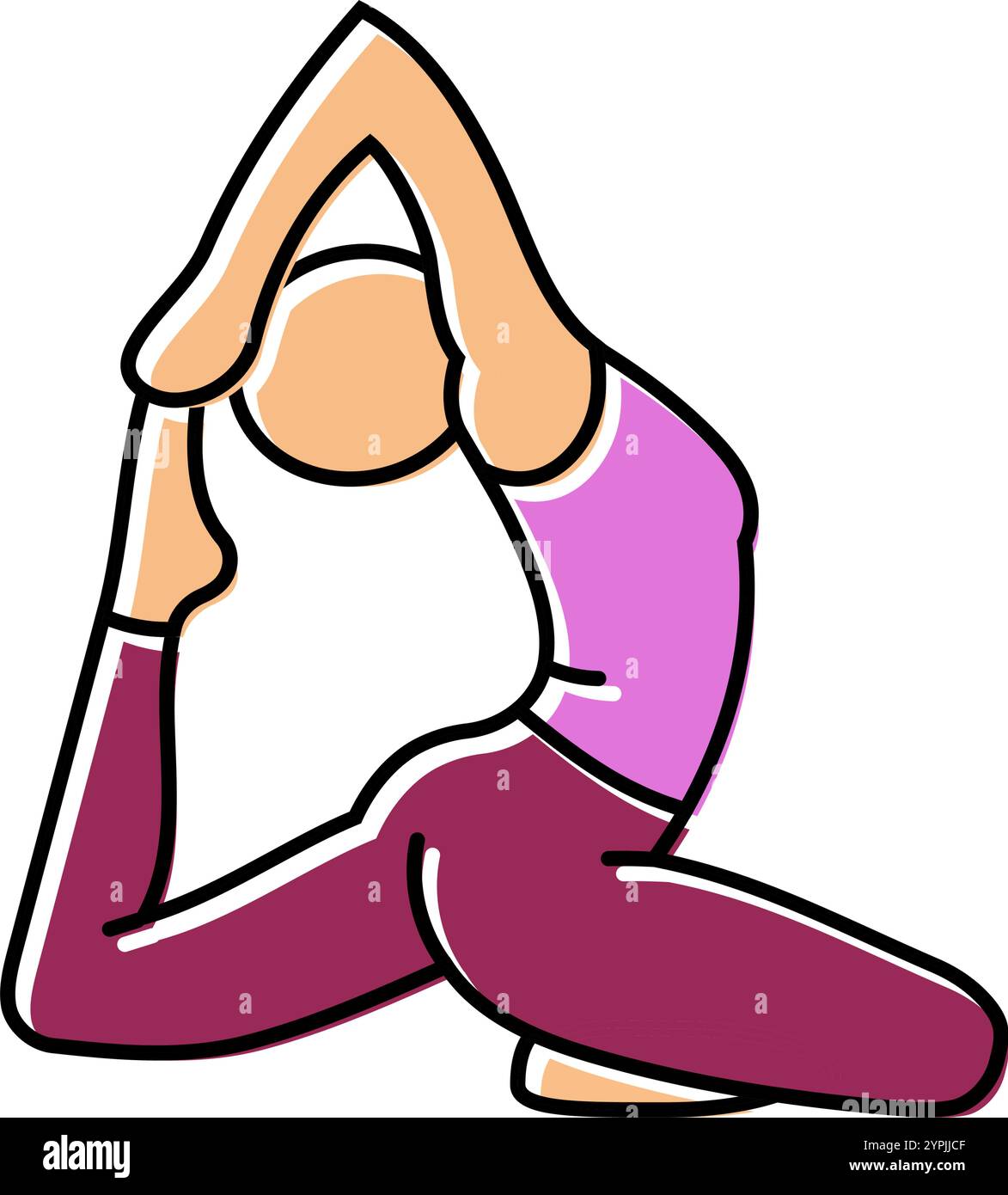 half lord of the fishes pose ardha matsyendrasana color icon vector ...