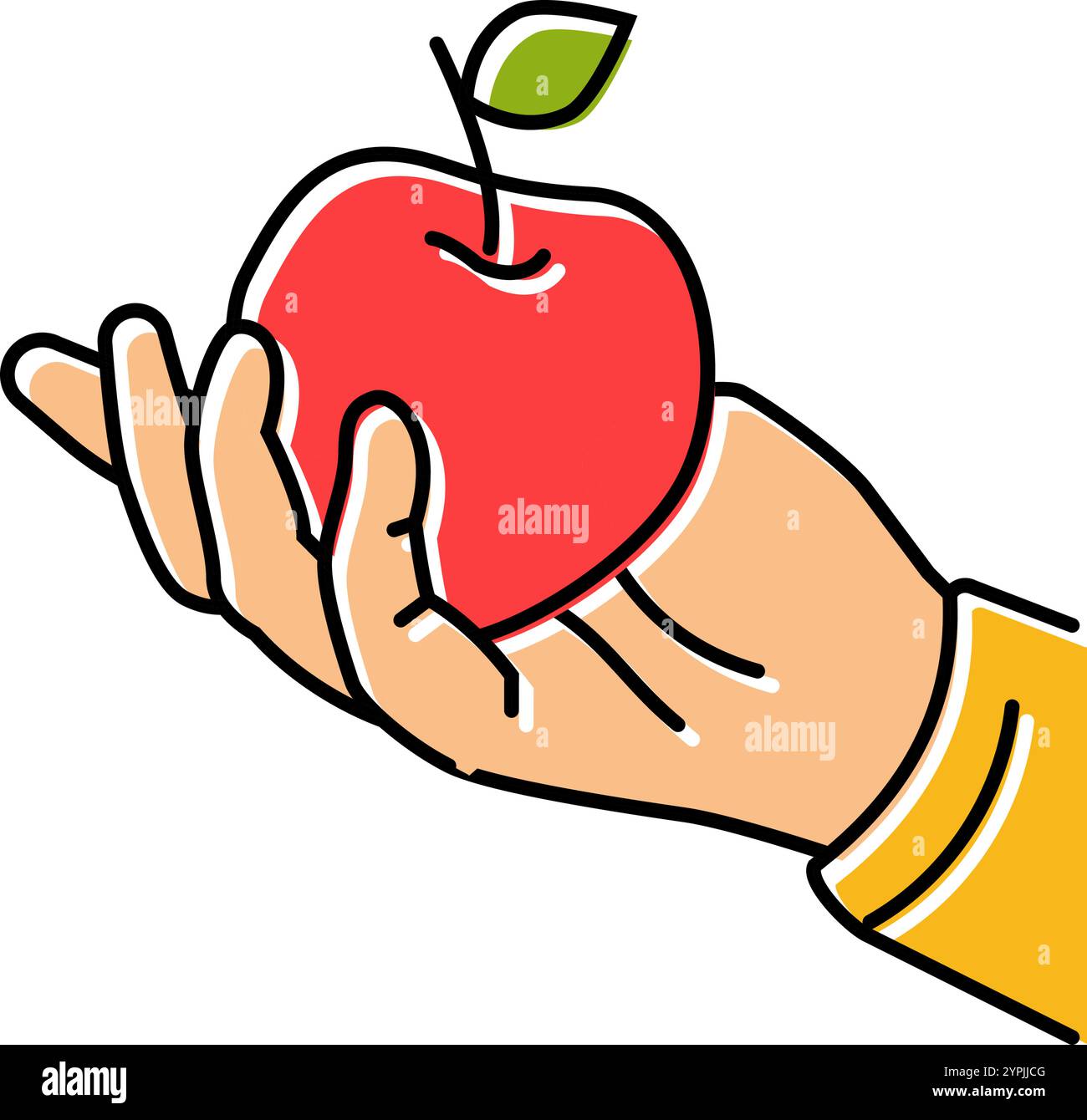 apple picking autumn color icon vector illustration Stock Vector Image ...