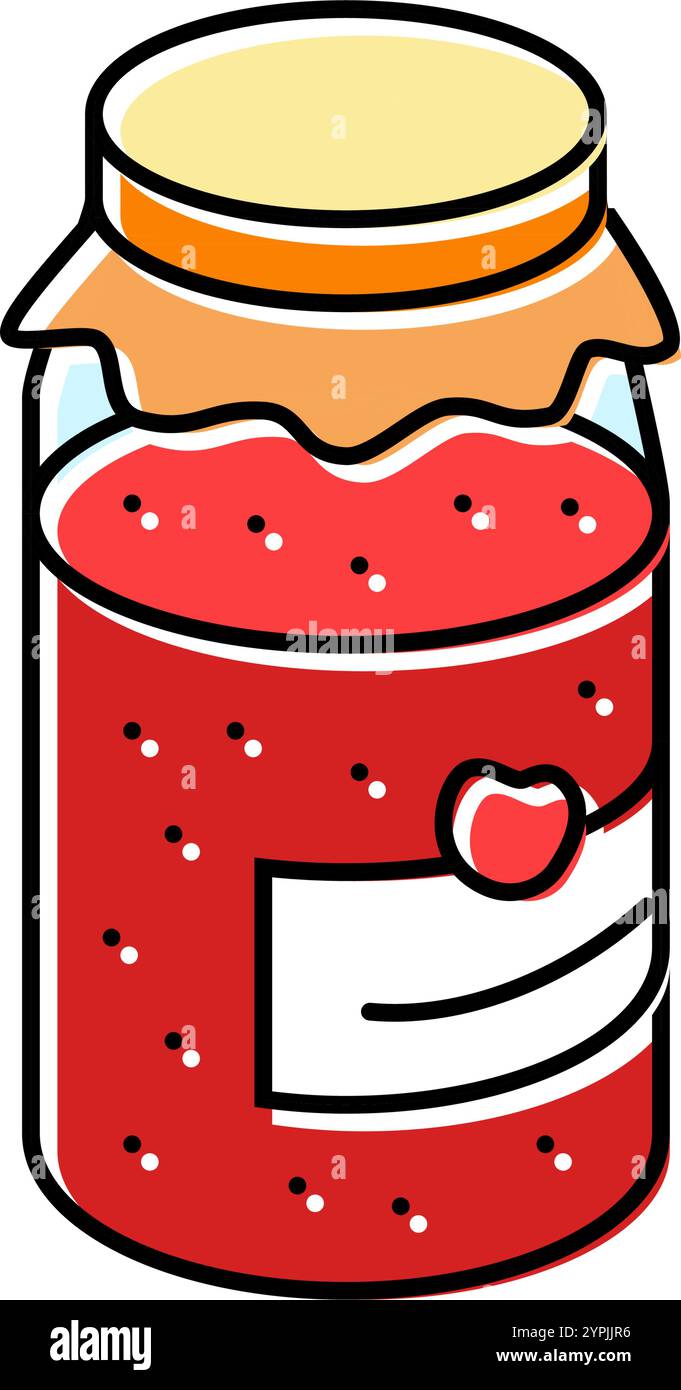 making homemade jam autumn color icon vector illustration Stock Vector ...
