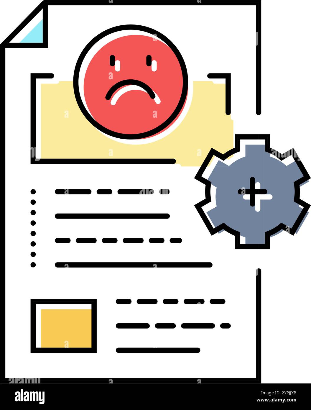 complaint resolution business process color icon vector illustration ...